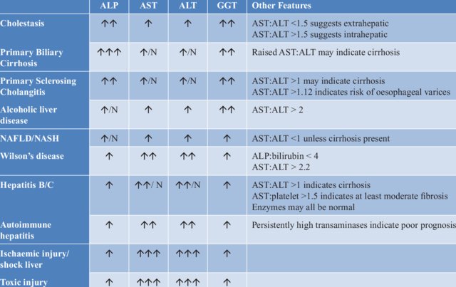 Τρανσαμινάσες (SGOT ή AST και SGPT ή ALT)